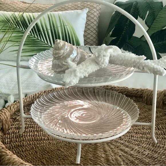 Dining | White Serving Dessert Two Tiered Stand | Poshmark